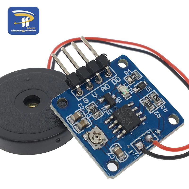 Generic Piezoelectric Shock Tap Sensor Vibration Switch Module Dc 5v ...
