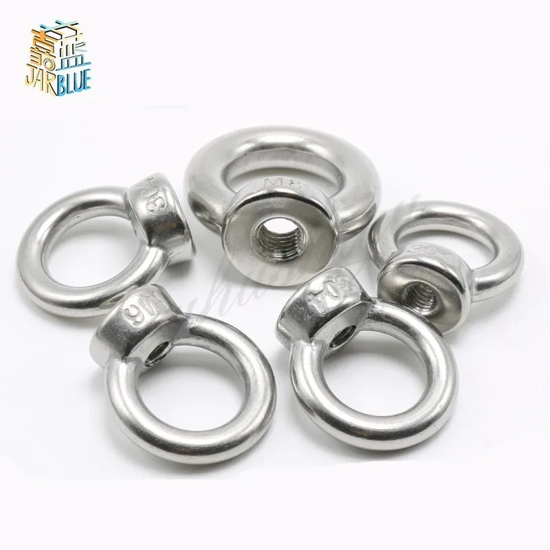 10Pcs-DIN582-M3-M4-M5-M6-M8-304-Rvs-Marine-Lifting-Eye-Moer-Ring-Moer ...