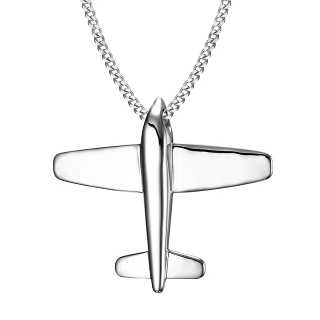Stainless Steel Airplane Shaped Men’s Necklace | Muduh Collection