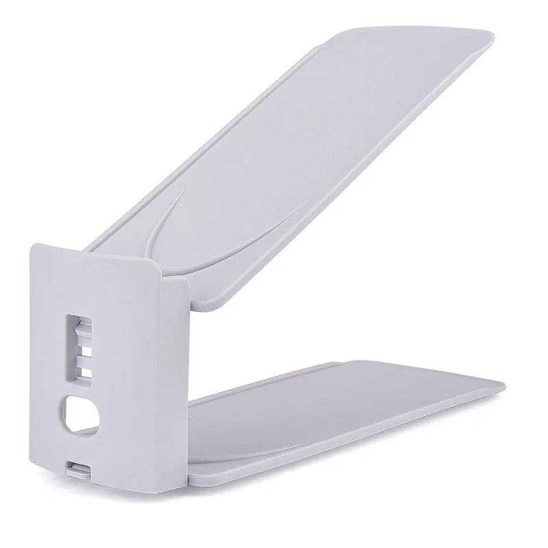 3 уровня, регулируемые пластиковые органайзеры для обуви, двойная ...