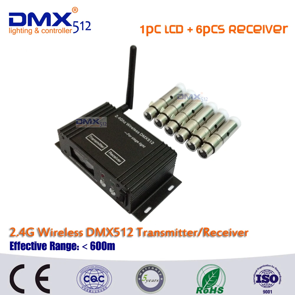 DHL Free Shipping 2.4G dmx512 wireless Transmitter/Receiver 2in1 LCD ...