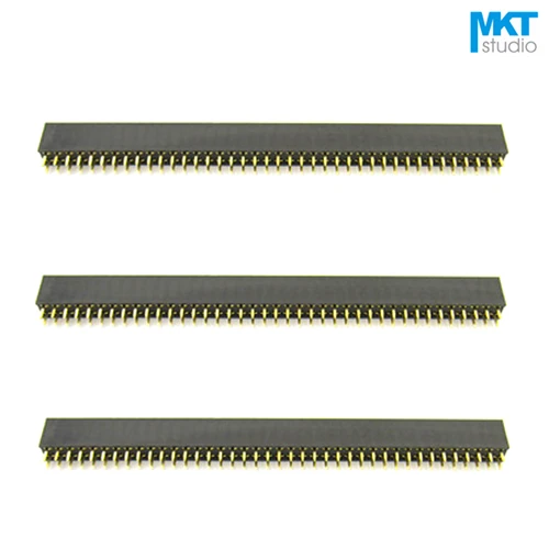 100Pcs-Gold-Plated-2x40P-2-54mm-Pitch-Double-Row-Straight-Pins-8-5mm ...