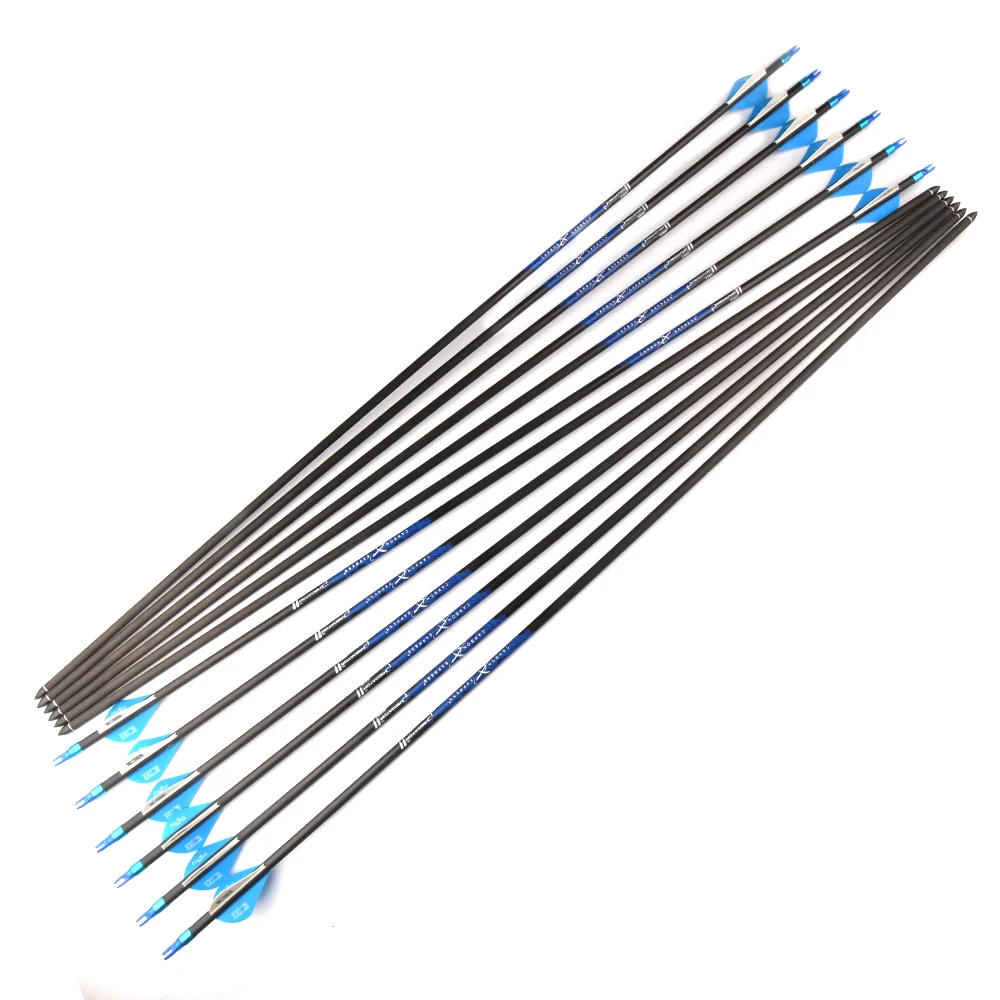 32 Inches Spine 340 Pure Carbon Arrow Shaft with Replaceable Head ...