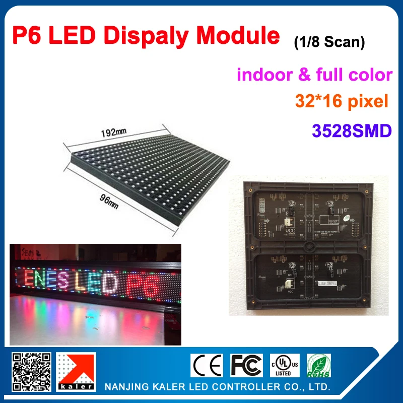 Free-Shipping-1pcs-Full-Color-LED-display-module-P6-6mm-192mm-96mm-1-8 ...
