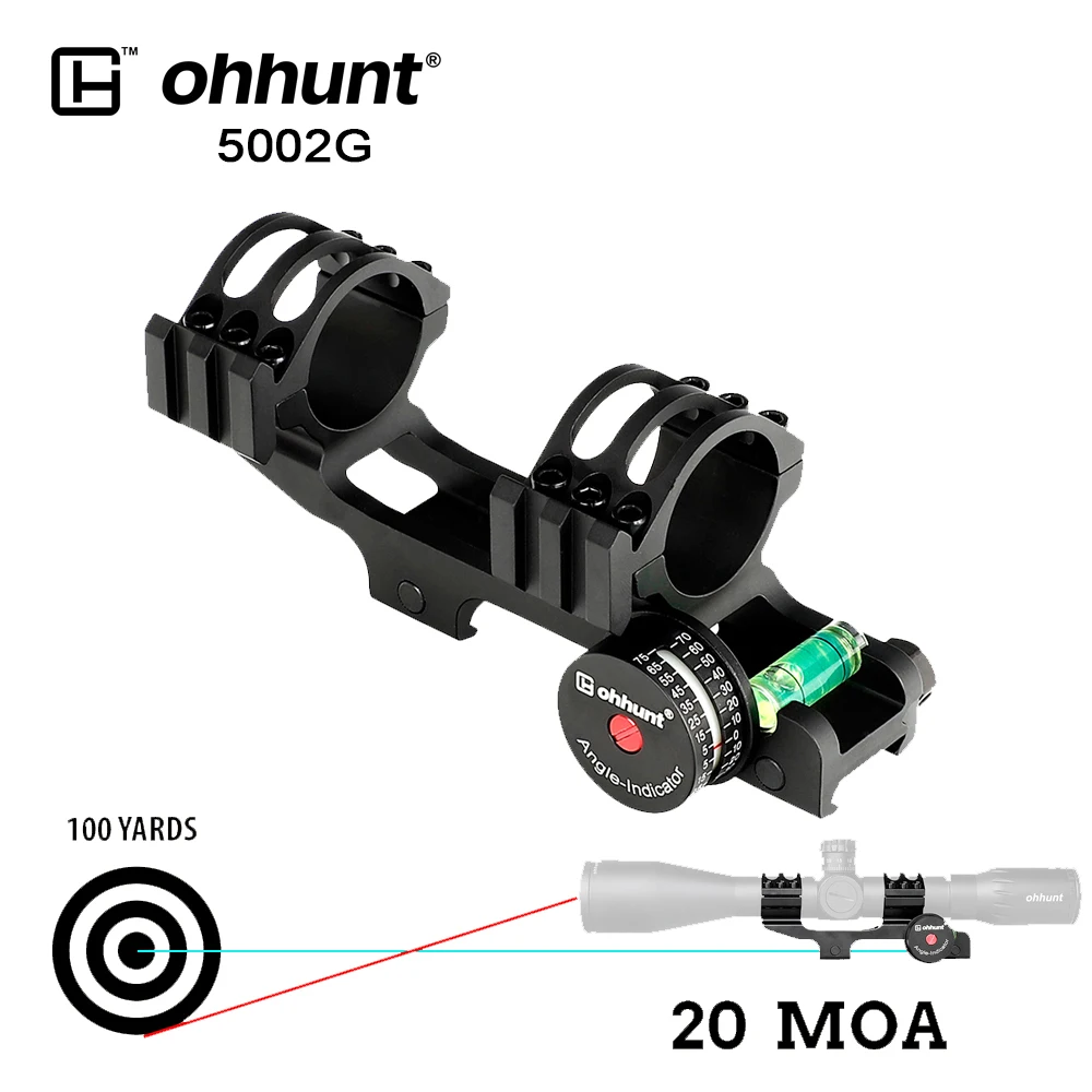 ohhunt Tactical 25.4mm 30mm Scope Mount Rings 20 MOA Picatinny Rail ...
