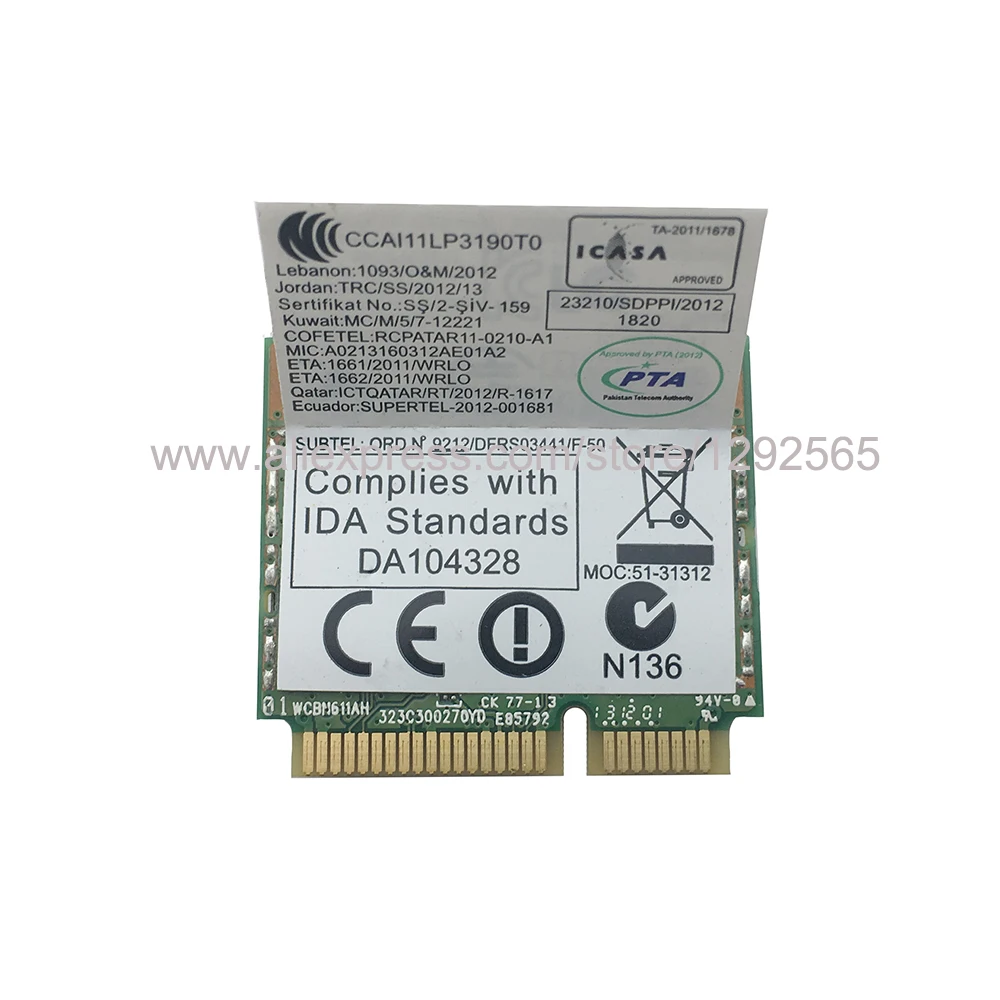 Atheros AR5B22 AR946X 2.4G&5G 300Mbps Mini PCIe bluetooth 4.0 Wireless ...