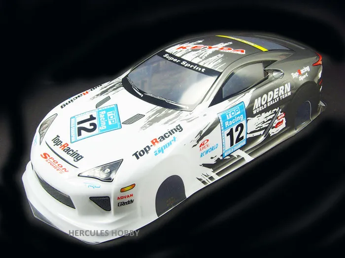 RC Body 1:10 PVC Painted 200mm Width RC Car Body Shell 1/10 On road ...