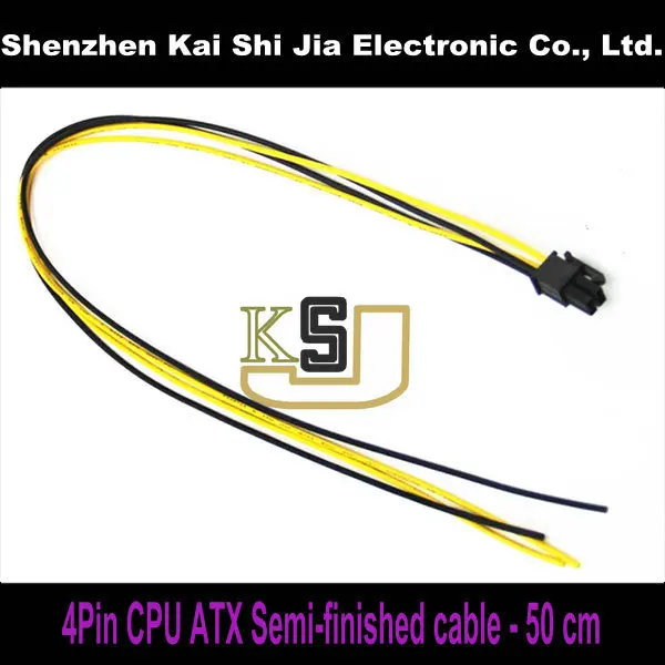 20 unids/lote CPU 4Pin ATX Semi acabado cable de alambre para la ...