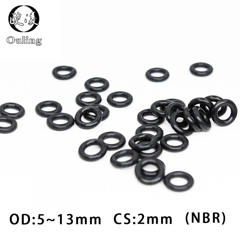 50pc/lot Rubber Ring Black Nbr Sealing O-ring Od5/5.5/6/6.5/7/8/8.5/9 ...