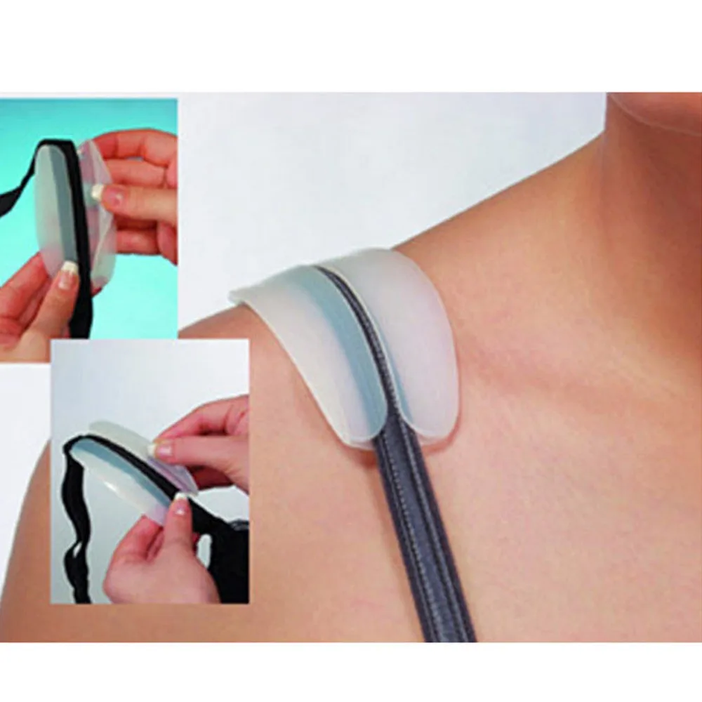 1pair Silicone Shoulder Pad Bra Strap Holder Cushions Non Slip Shoulder