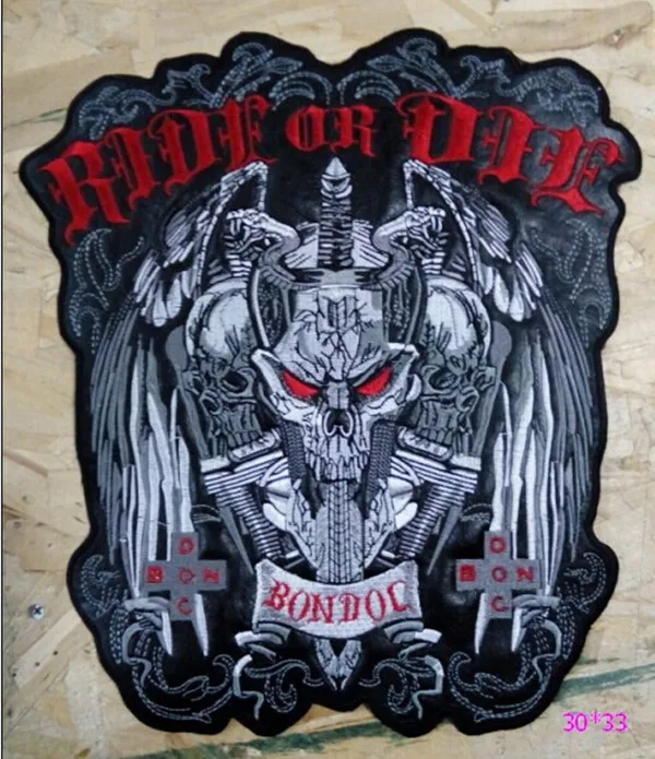 Aliexpress.com : Buy 13'' inches Embroidery twill Biker Patches RIDE OR ...