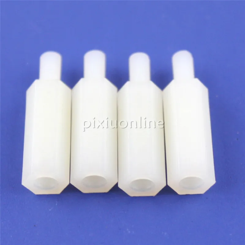 20pcs-lot-J177-M3-White-Nylon-Hex-Spacer-Single-Head-Isolation-Column ...