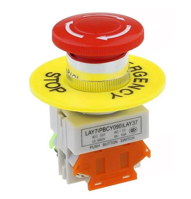 1nc Dpst Emergency Stop Push Button Switch Ac 660v 10a Switch Equipment ...