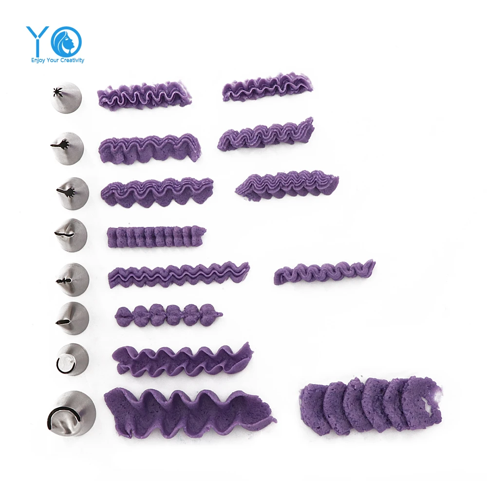 8-pieces Ruffle Piping Tips Decorating Tip Sets - Cake Tools - AliExpress