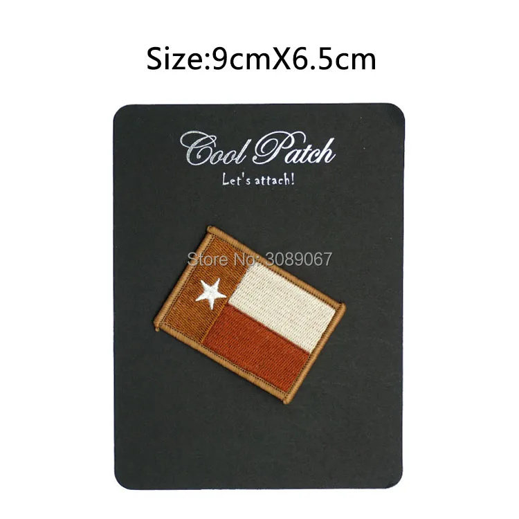 Tan-Texas-State-Flag-Lone-State-Embroidered-LOGO-Iron-On-Patch-Emo-Goth ...