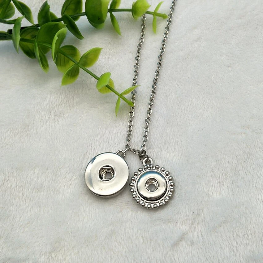 Hot Antique Silver Double Dark buckle Charm Beauty Round Button 60cm ...