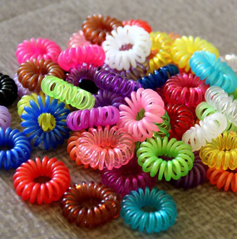 100pcs-Lot-Candy-Color-Telephone-Cord-Headband-Girl-s-Hair-Ties-Head ...