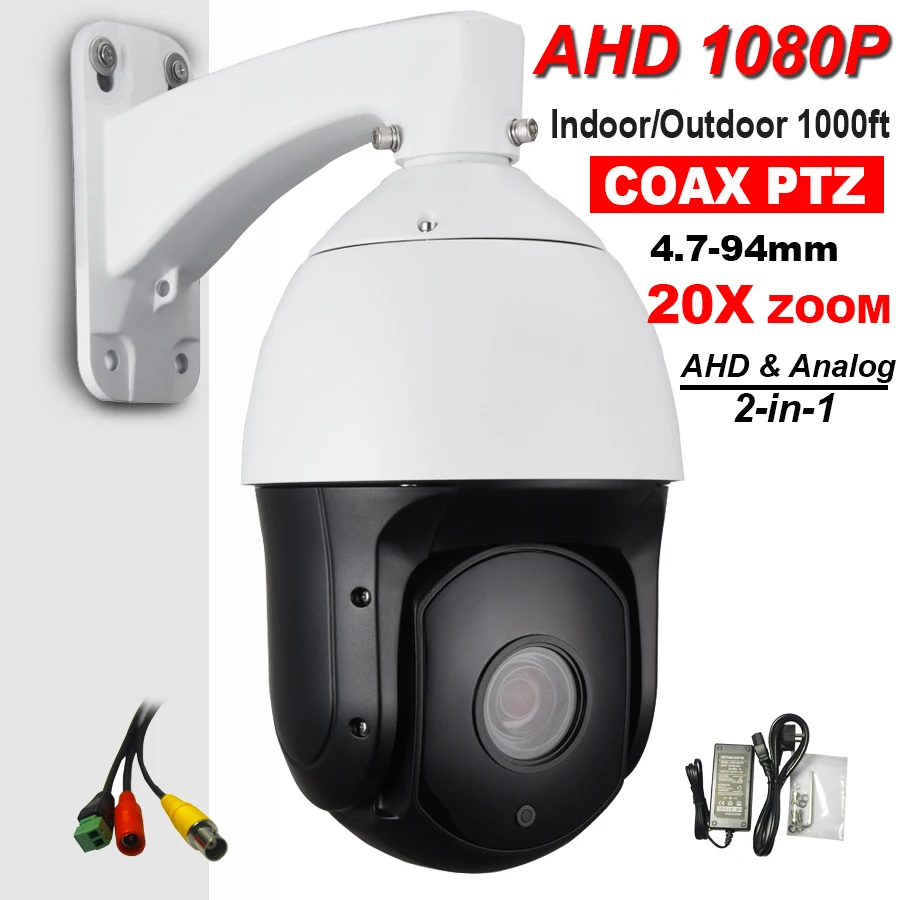 CCTV IP66 Outdoor 6" Security AHD 1080P High Speed Dome PTZ Camera 20X ...
