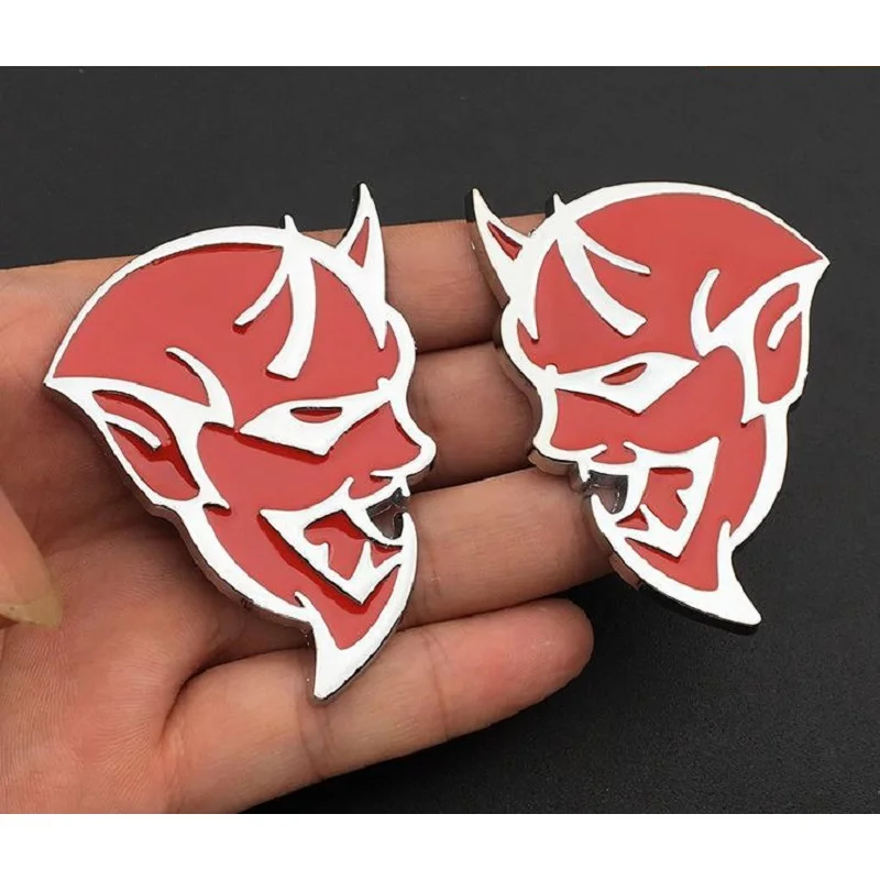 2PC Car Styling 4 Colors Chrome Metal For 3D Hellcat Decal Emblem Rear ...