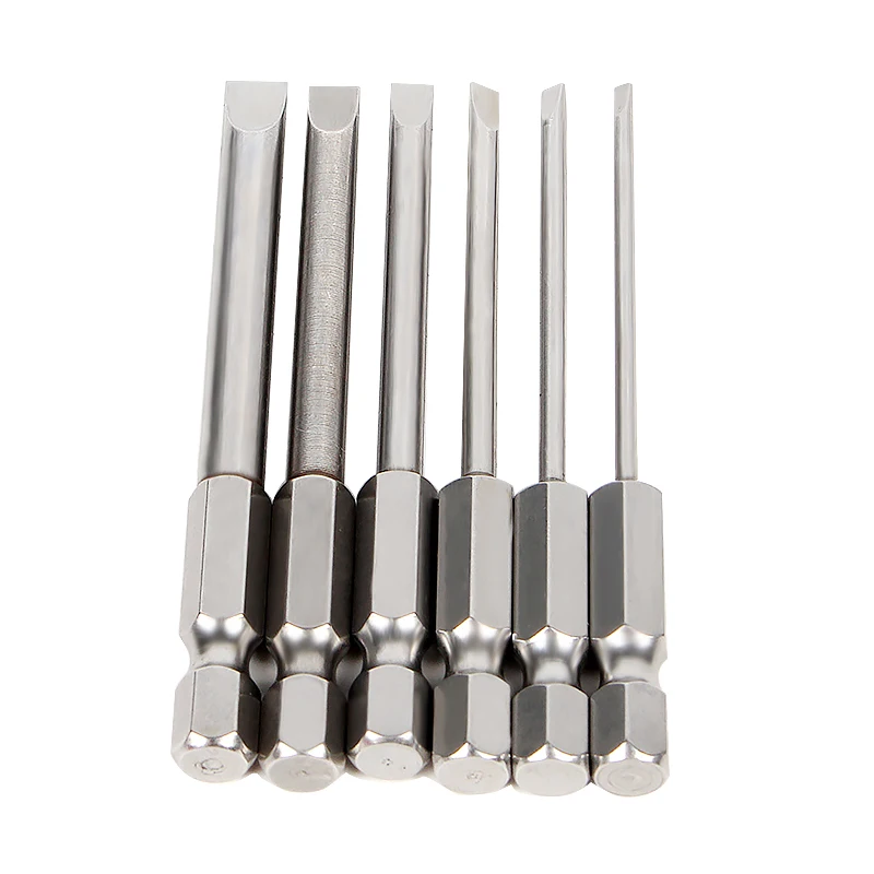 6pcs 75mm Imported Material S2 Steel Slotted Head Hand Magnetic Drill ...
