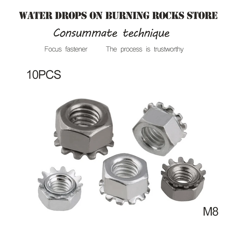 Free shipping 10PCS Specials More K type Gear Nut Nut Toothed Nut Cap ...
