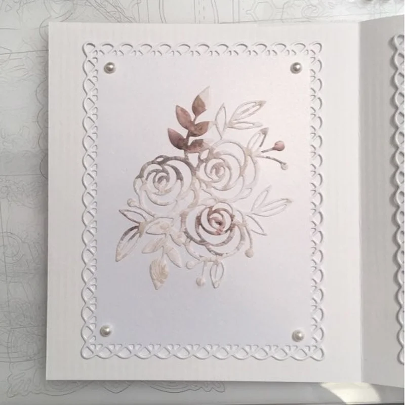 Swovo Nested Stitched Scallop Rectangle Frame Metal Cutting Dies DIY ...