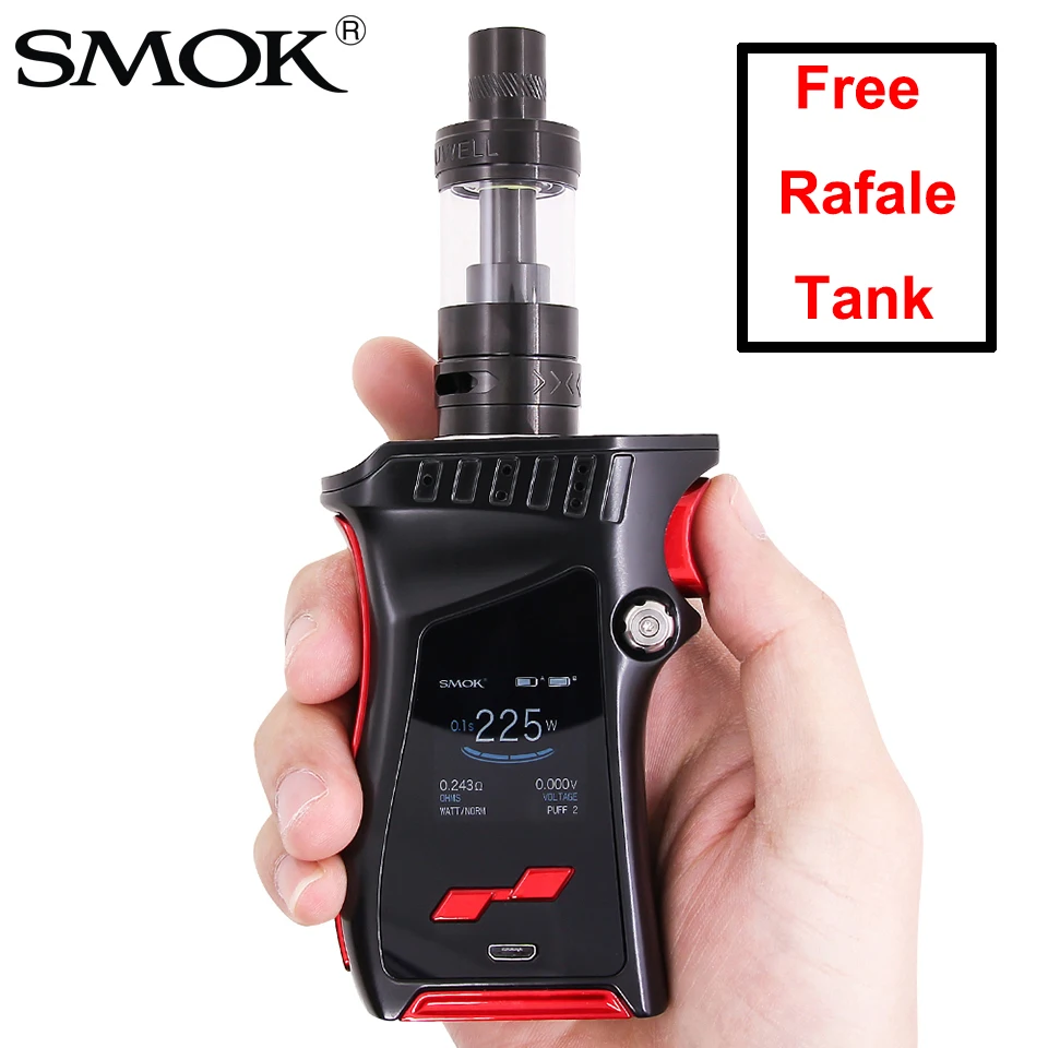 Original SMOK MAG Mod 225W High Power Vape Mod With Battery Gift 510 ...