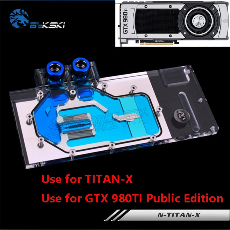 Bykski cubierta completa tarjeta gráfica bloque de enfriamiento de agua para nivdia GTX TITAN-X ...
