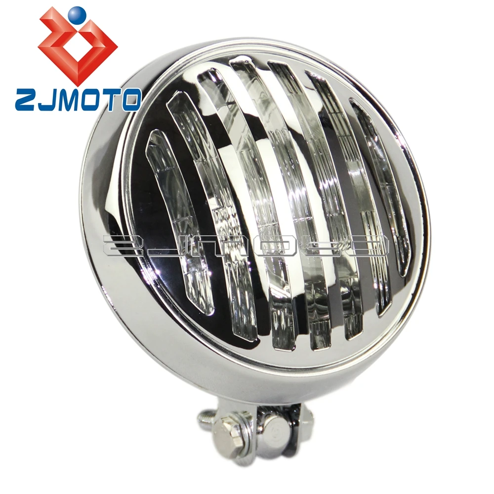 Universal Retro Headlight 5.75 inch Vintage Style Grill Prison ...