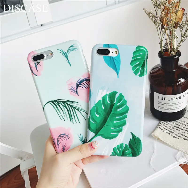 DISCASE Glossy IMD All Inclusive Phone Case For iphone 8 7 6 6s plus X ...