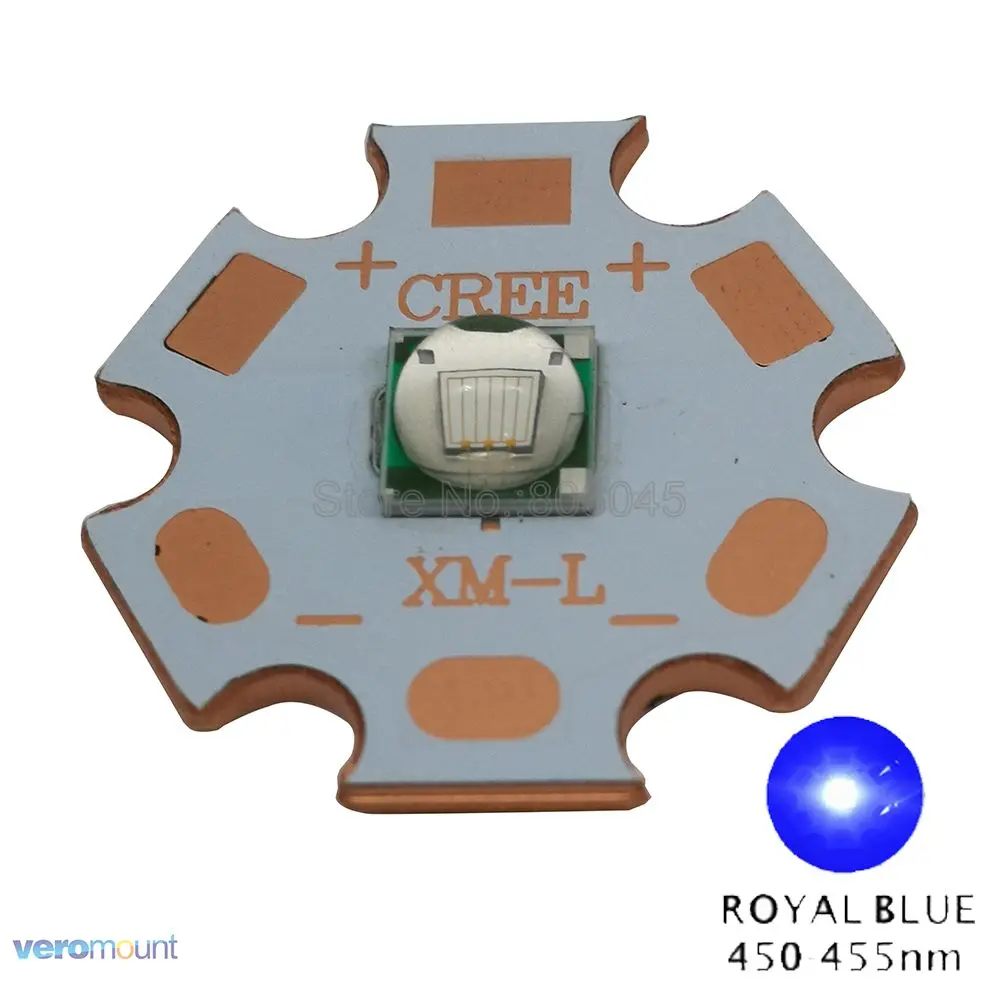 5pcs-10W-Epileds-XML-XM-L-T6-Royal-Blue-450nm-455nm-High-Power-LED ...