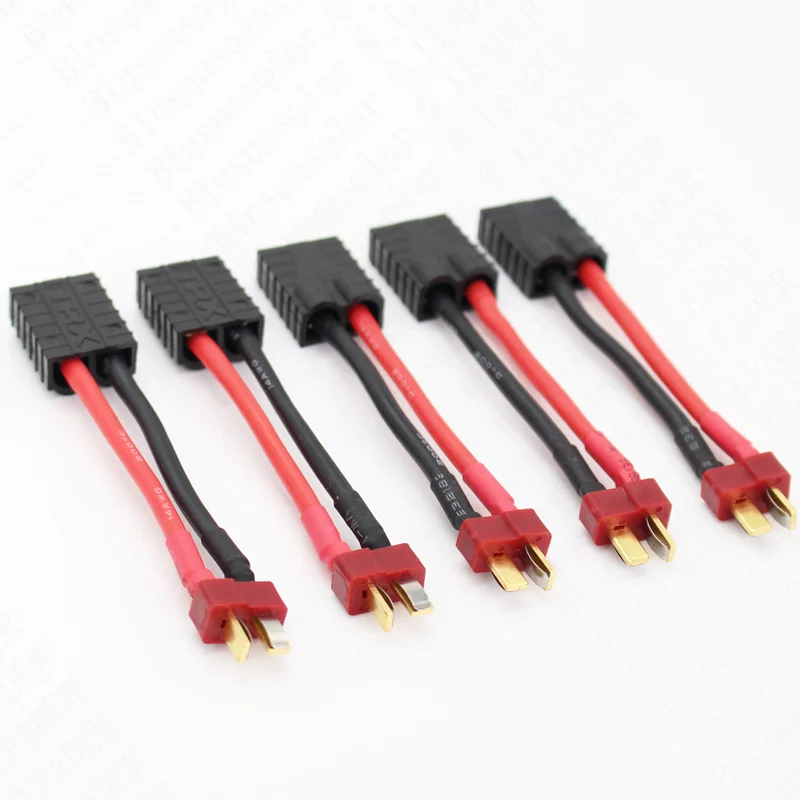 10 piezas TRX hembra a Dean macho T conector 14AWG 60 mm RC Cable de carga de batería|Conectores ...