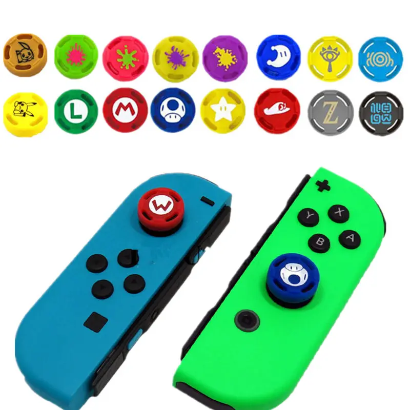 2-pcs-soft-Silicone-Analog-Thumb-Stick-Grips-Caps-for-Joy-Con-Cover ...
