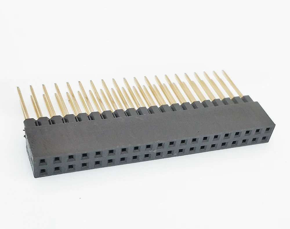 100pcs 2.54mm PC104 Female Header 2X16/20/25/32/40P PH11MM=8.5+2.5mm ...