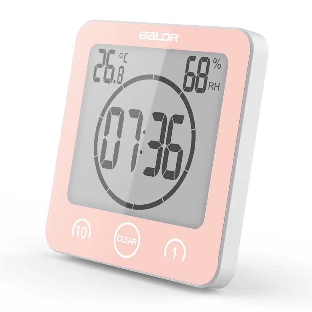 Waterproof Digital Countdown Timer Clock For Kitchen Bathroom With