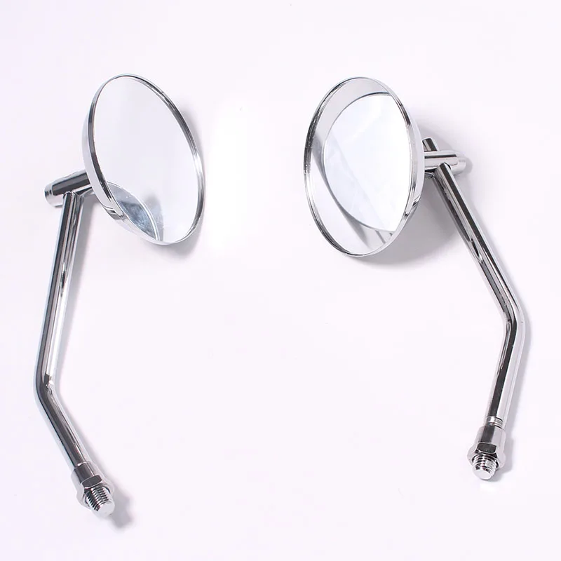 Chrome Round Rearview Mirror For Harley Xl 883 Road King Cb400 Gn250