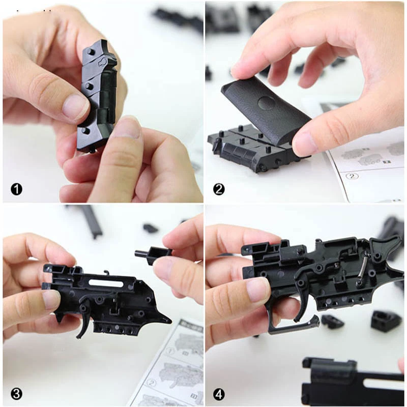 DIY Building Blocks Toy gun Desert Eagle Assembly Toy Brain Game Model ...