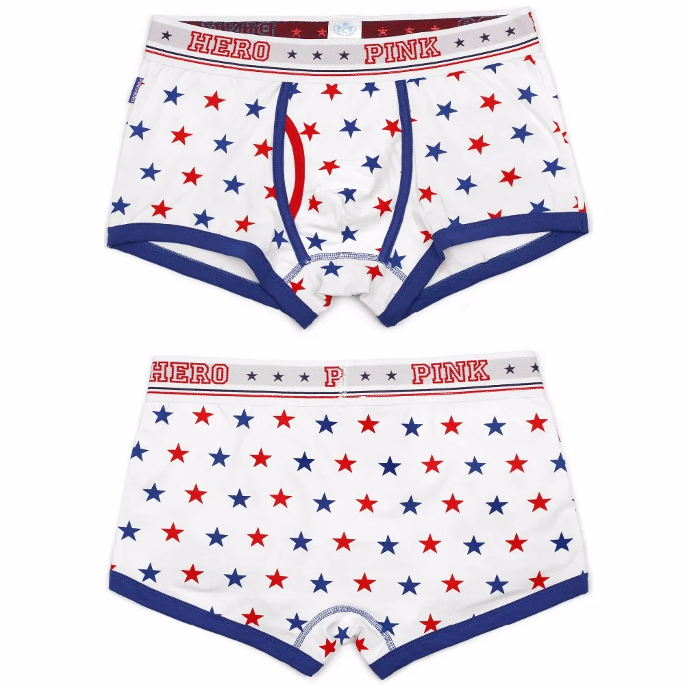 Pink Heroes влюбленных нижнее белье Для мужчин шорты боксеры высокое ...
