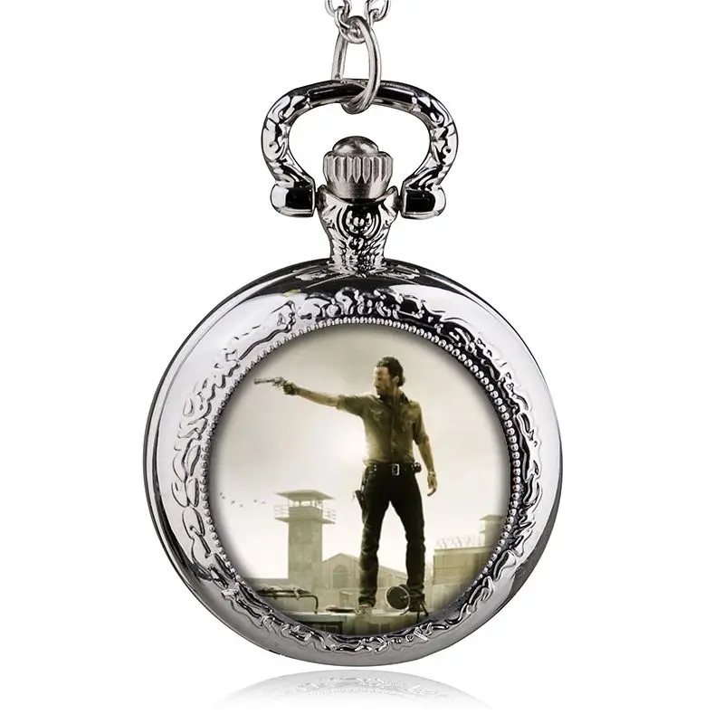 The Walking Dead RICK Relógio de Bolso Retro Colar de Pingente de ...