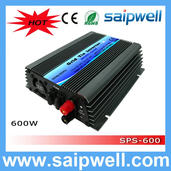 Saipwell 높은 품질 600 와트 순수한 사인 웨이브 그리드 타이 인버터 SPS 600 12|tie inverter ...