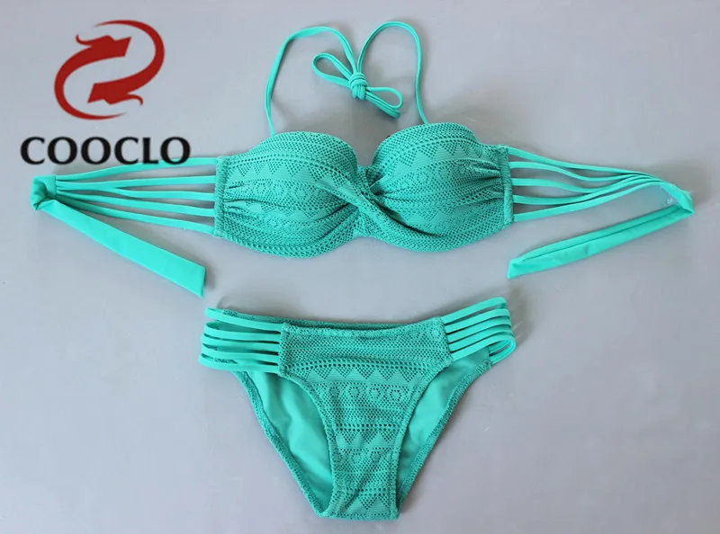 Cooclo Solid Straps Bikini 2019 Hot Cut Out Bathing Suit Sexy Swimwear