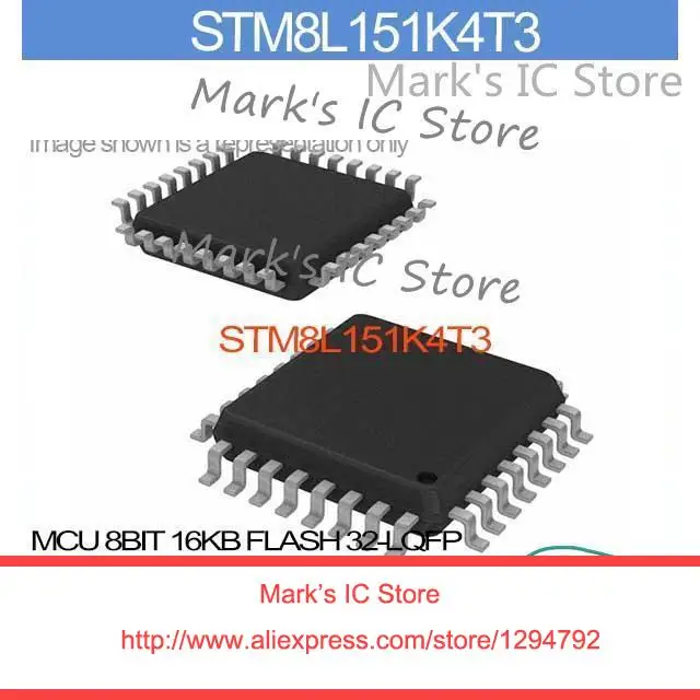 STM8L151K4T3 MCU 8BIT 16KB FLASH 32 LQFP STM8L151K4 8L151K STM8L151 ...