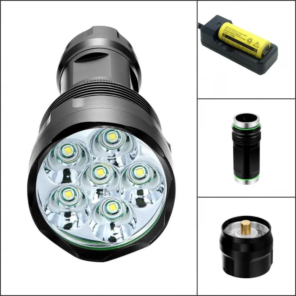 7000 Lumens 6t6 6 X Cree Xm L Xml T6 Led Flashlight Torch 18650 26650