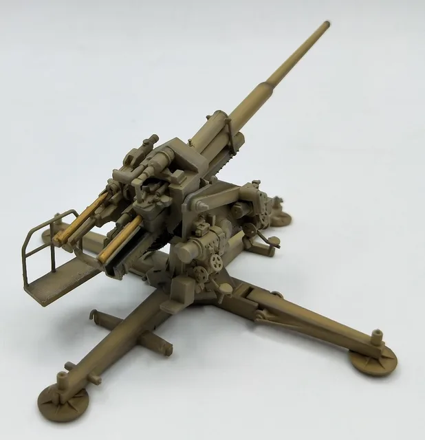 1:72 German 128 mm FLAK40 antiaircraft gun single pipe antiaircraft gun ...