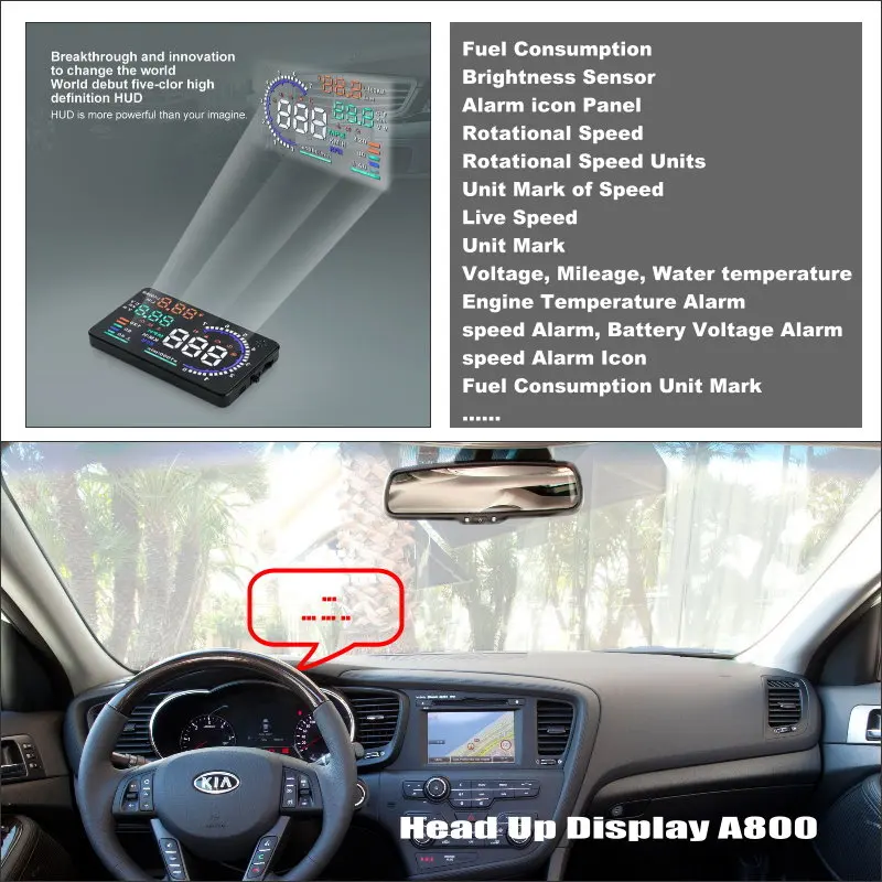 Car HUD Head Up Display For KIA K5/Optima 2009 2019 OBD/OBD2/OBDII/OBD ...