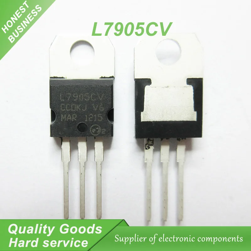 10pcs L7905CV L7905 KA7905 MC7905 TO 220 Voltage Regulator 5V 1.5A new ...