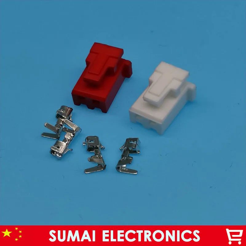 2 Pin female Connector plug with buckle, 2.54mm XHB-2Y connector for ...