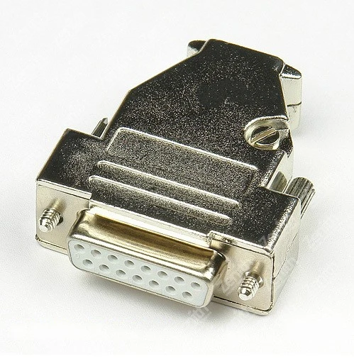Top D Sub 15 pin DB15 connector (female) solid pin module + removable ...