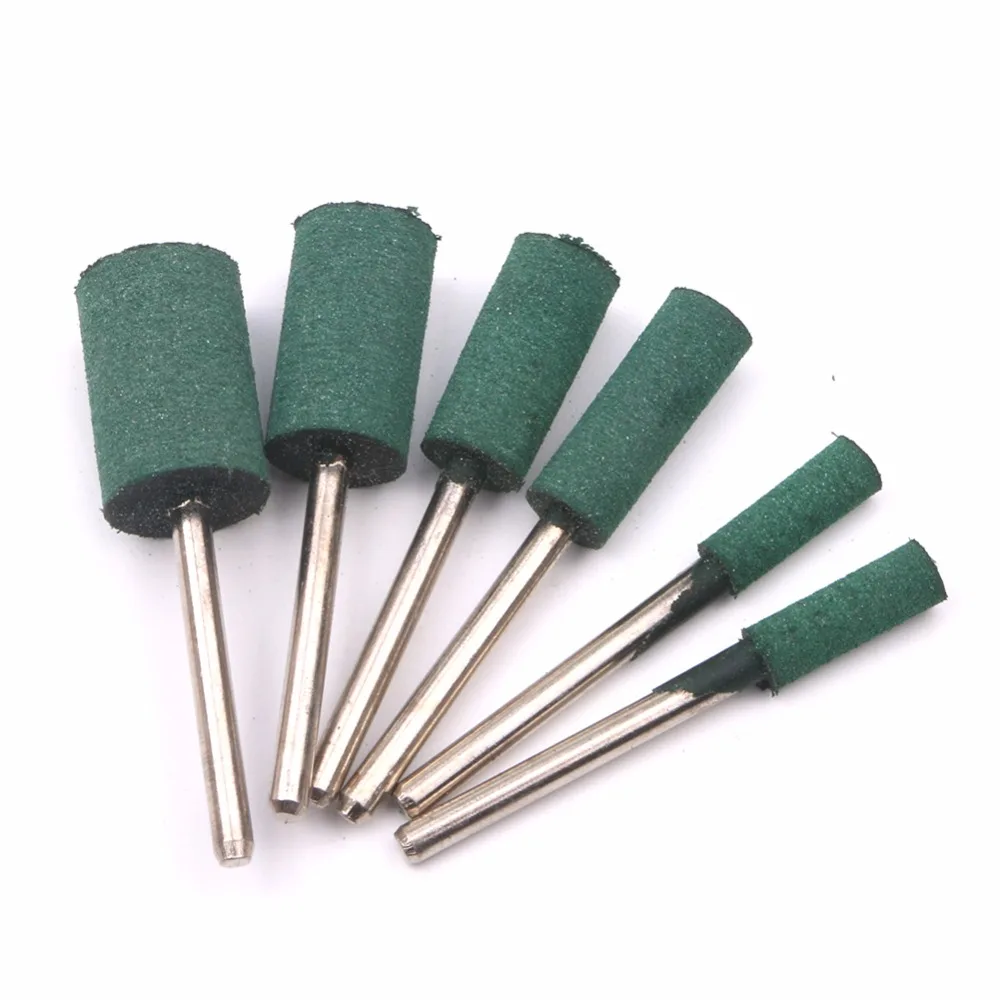 10x-Cylindrical-Rubber-Polishing-Head-Abrasive-Grinding-Burr-Mounted ...