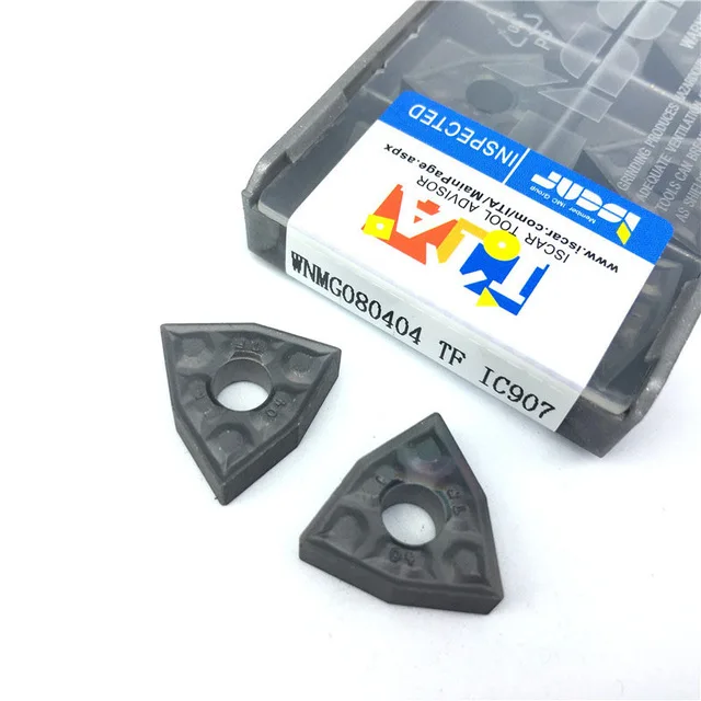 10 Pcs Ferramentas de Torneamento Externo WNMG431 WNMG080404 TF IC908/IC907 pastilhas de Metal ...